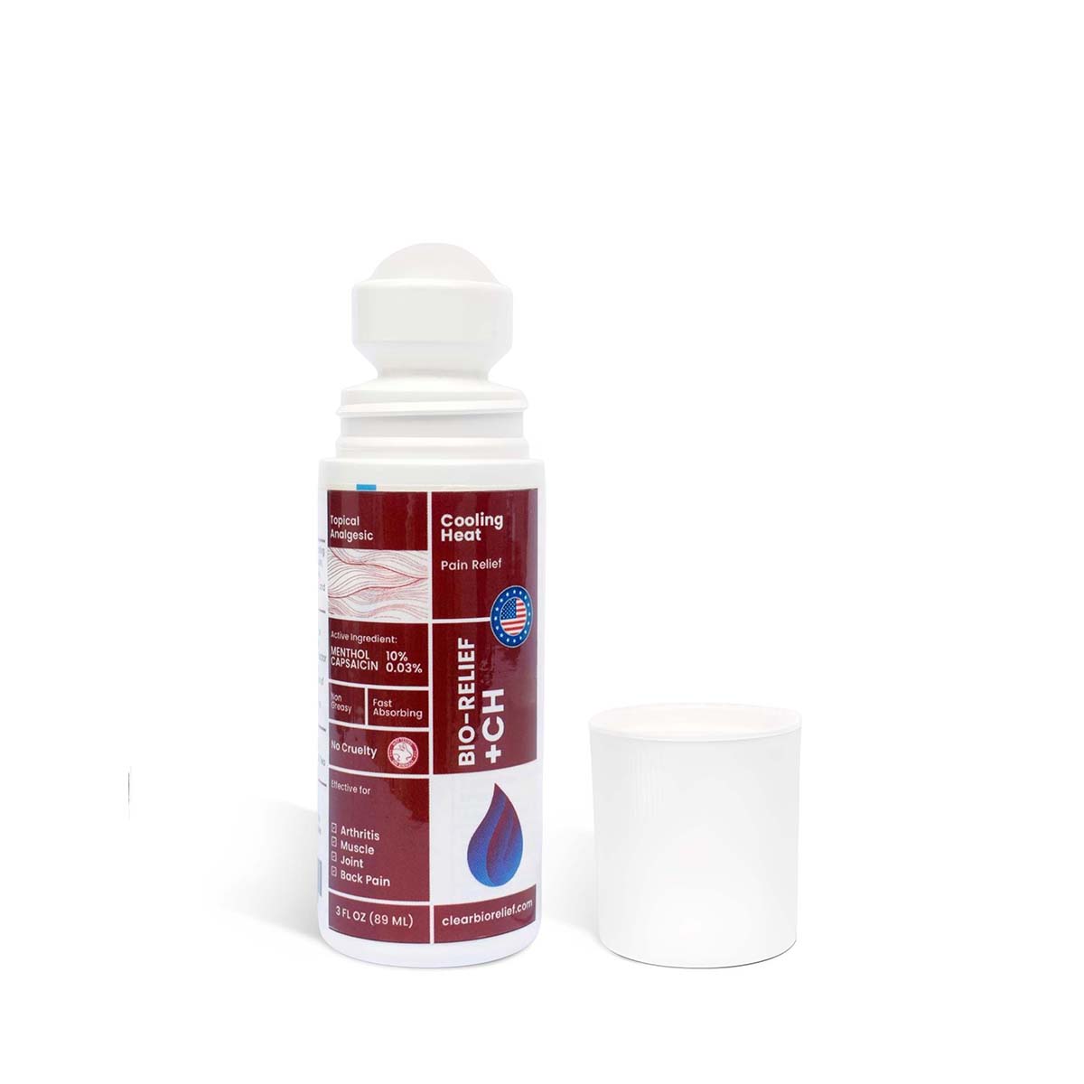 BIO-RELIEF Pain-relief Roll On - 10% Methanol – Clear Bio Relief